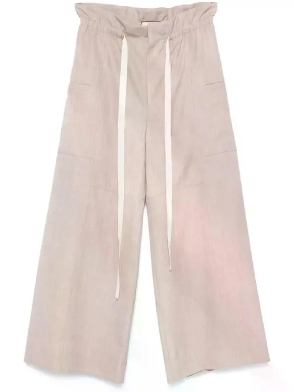 Plan C Panama Trousers - Brown