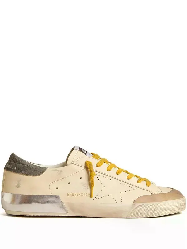GOLDEN GOOSE Super-star Penstar Perforated Star Leather Sneakers - Neutrals
