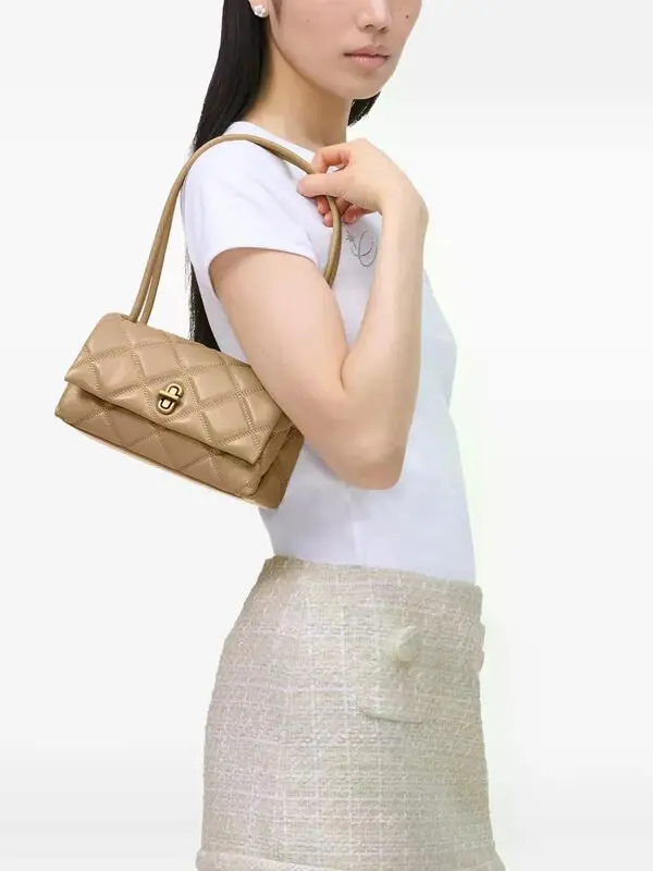 Marc Jacobs Quilted Leather Mini Dual Shoulder Bag - Neutrals