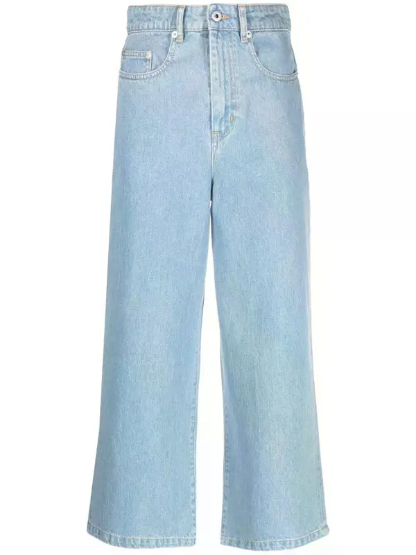 Kenzo Sumire Cropped Wide-leg Jeans