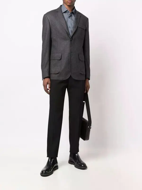 BILLIONAIRE Embroidered-logo Tailored Blazer
