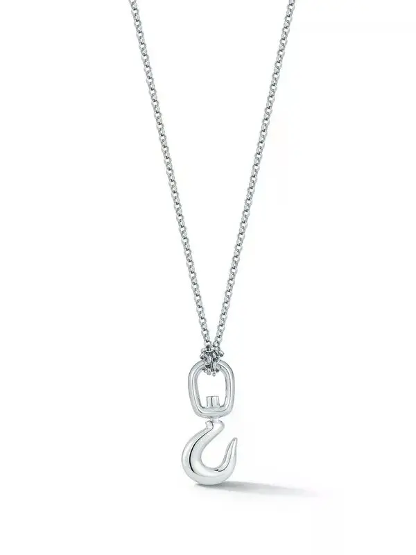 Mateo Hook Pendant Necklace - Silver