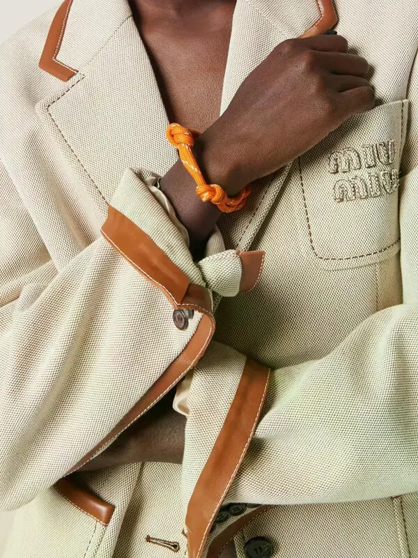 Miu Miu Rope Charm Bracelet - Orange