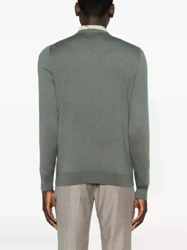 Colombo V-neck Cashmere-silk Blend Sweater - Green