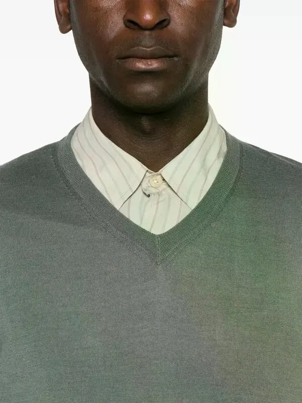 Colombo V-neck Cashmere-silk Blend Sweater - Green