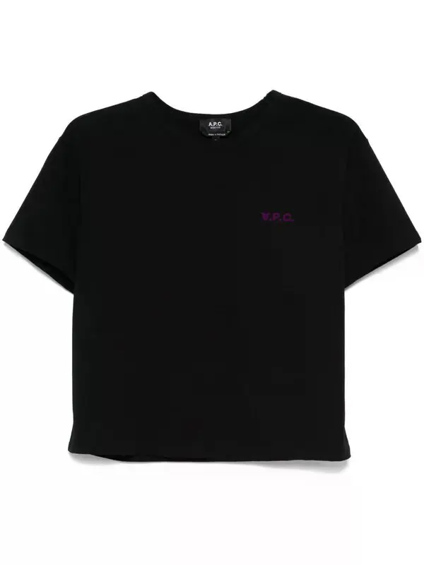 A.p.c. Flocked-logo T-shirt