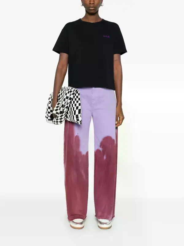 A.p.c. Flocked-logo T-shirt