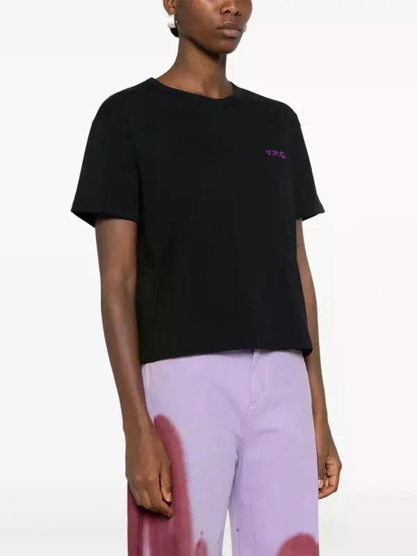 A.p.c. Flocked-logo T-shirt