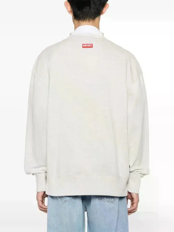 Kenzo Lucky Tiger Embroidered Cotton Sweatshirt