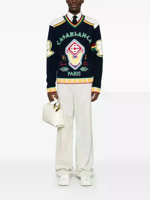 Casablanca Fraternity Merino Wool Sweater