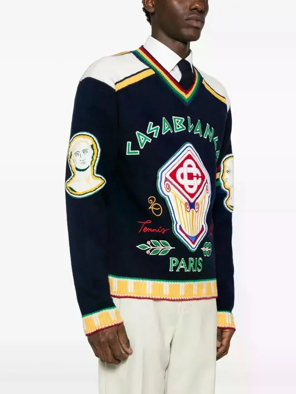 Casablanca Fraternity Merino Wool Sweater