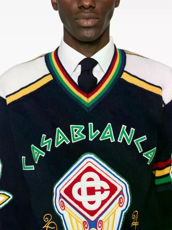 Casablanca Fraternity Merino Wool Sweater