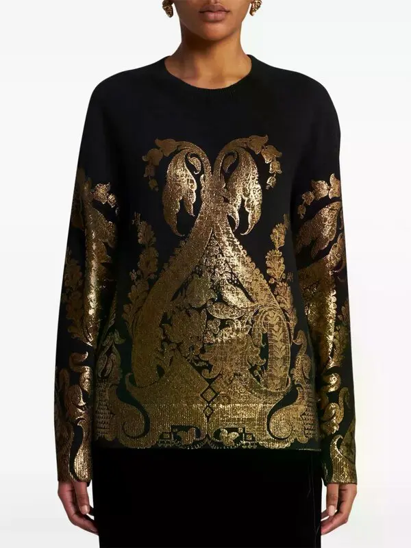 Etro Metallic-print Jumper
