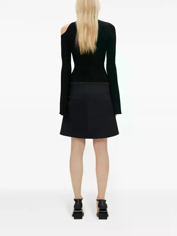 COURREGES Cut-out Ribbed Jumper - Black