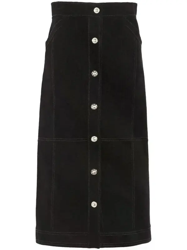 BARRIE High-waisted Midi Skirt