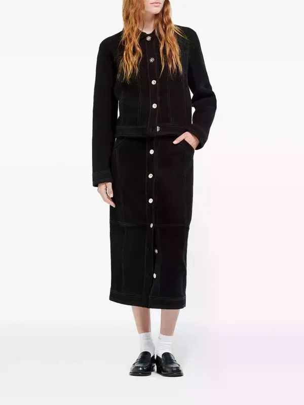 BARRIE High-waisted Midi Skirt