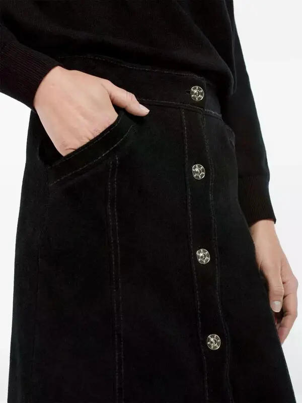 BARRIE High-waisted Midi Skirt