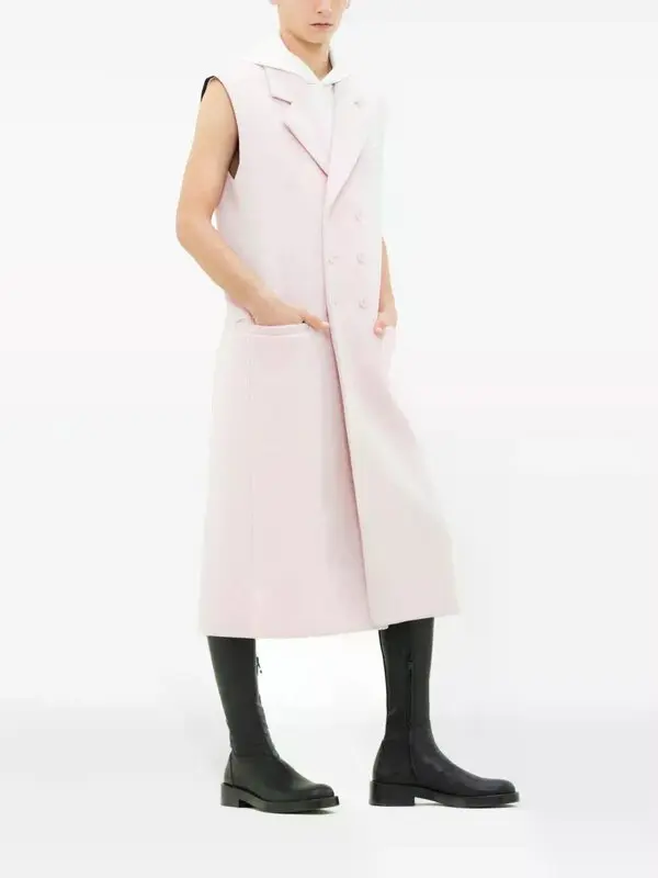 COURREGES Sleeveless Double-breasted Coat