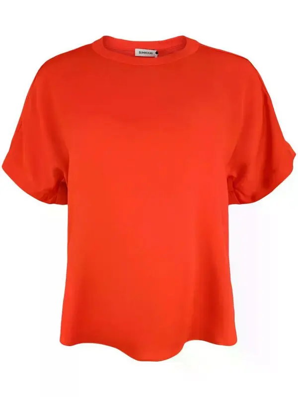 Simkhai Addy Knit-panel T-shirt - Red