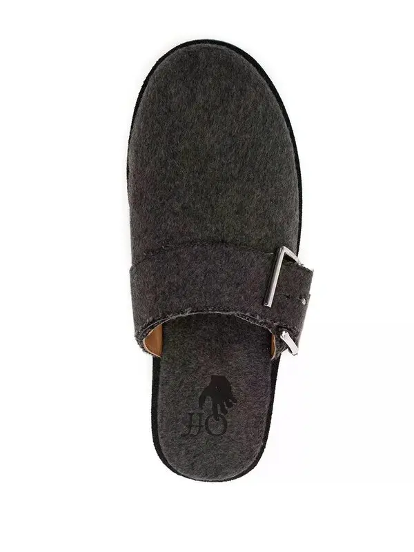 Off-White Buckle-detail Felted Slippers