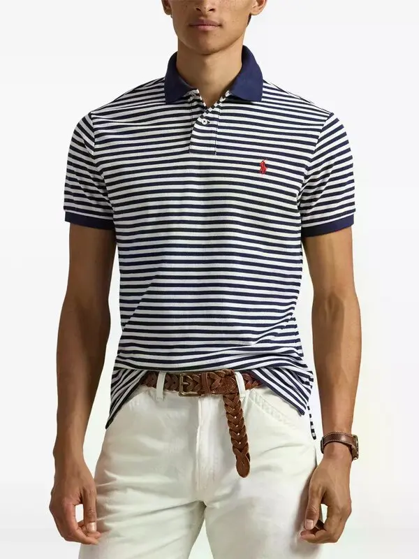 Polo Ralph Lauren Striped Polo Shirt With Embroidered Pony