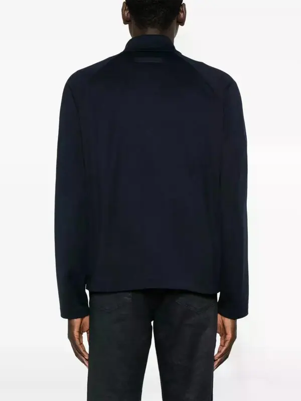 Zegna Zip-up Sweatshirt - Blue