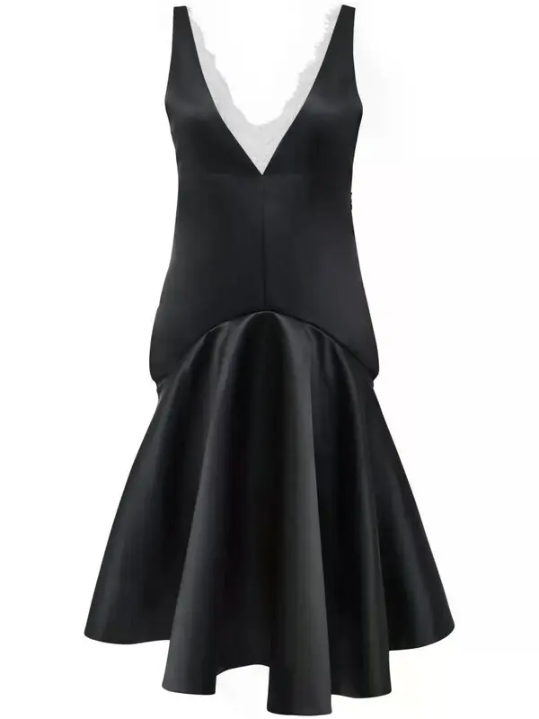 JW Anderson Draped-hem V-neck Dress