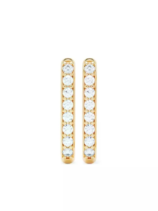 LOEV 14k Yellow Allday Diamond Huggie Earrings - Gold