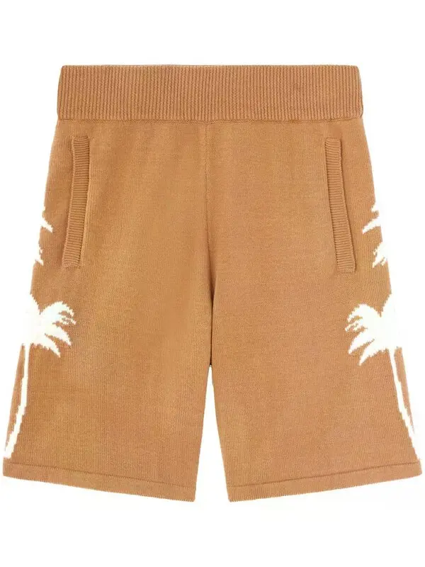 Palm Angels Palm Tree Knitted Shorts