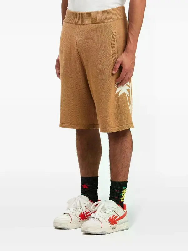 Palm Angels Palm Tree Knitted Shorts