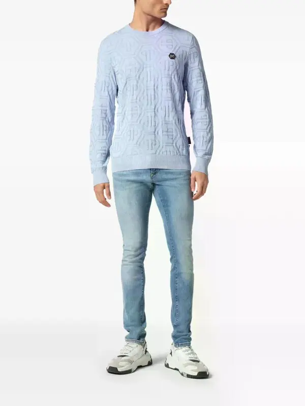 Philipp Plein Monogram-jacquard Jumper