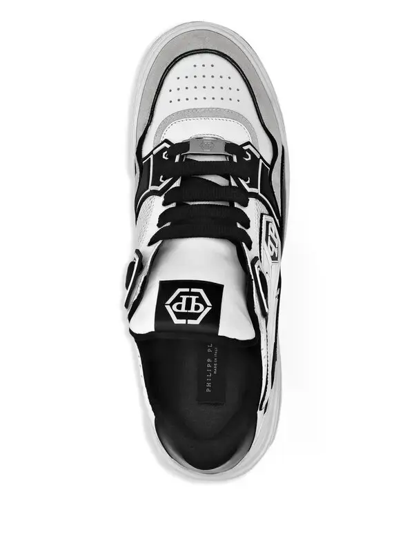Philipp Plein Hexagon Rhinestone-embellished Sneakers - White