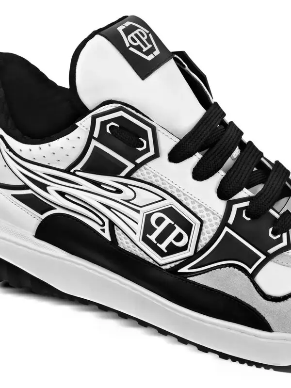 Philipp Plein Hexagon Rhinestone-embellished Sneakers - White