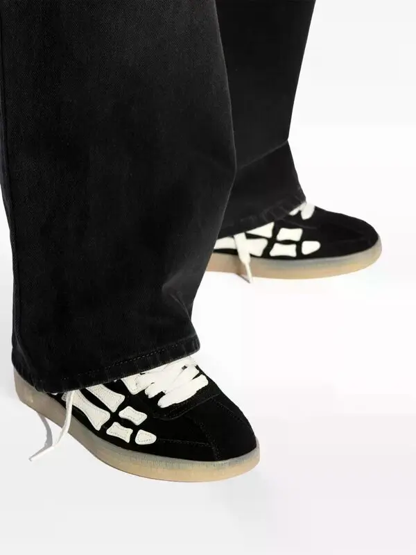 Amiri Pacific Bones Suede Sneakers - Black