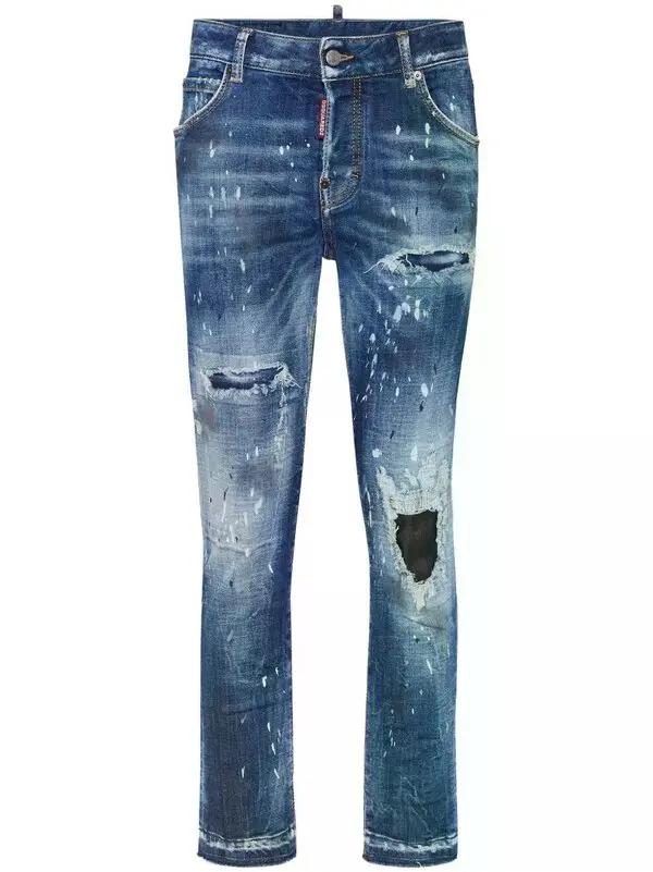 Dsquared2 Distressed Skinny Jeans - Blue