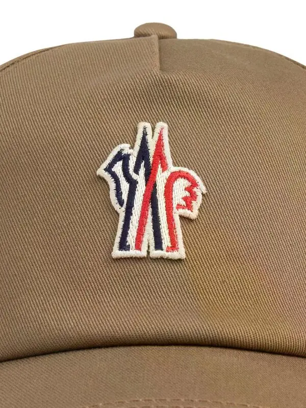 Moncler Logo-appliqué Cap - Brown