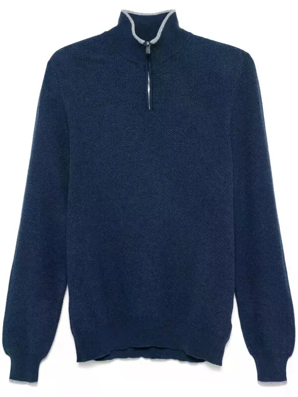 Fedeli Cashmere Pullover - Blue
