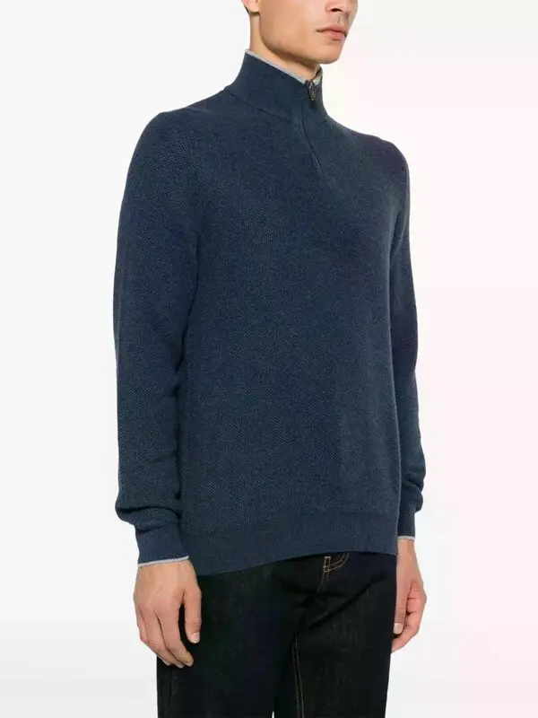Fedeli Cashmere Pullover - Blue