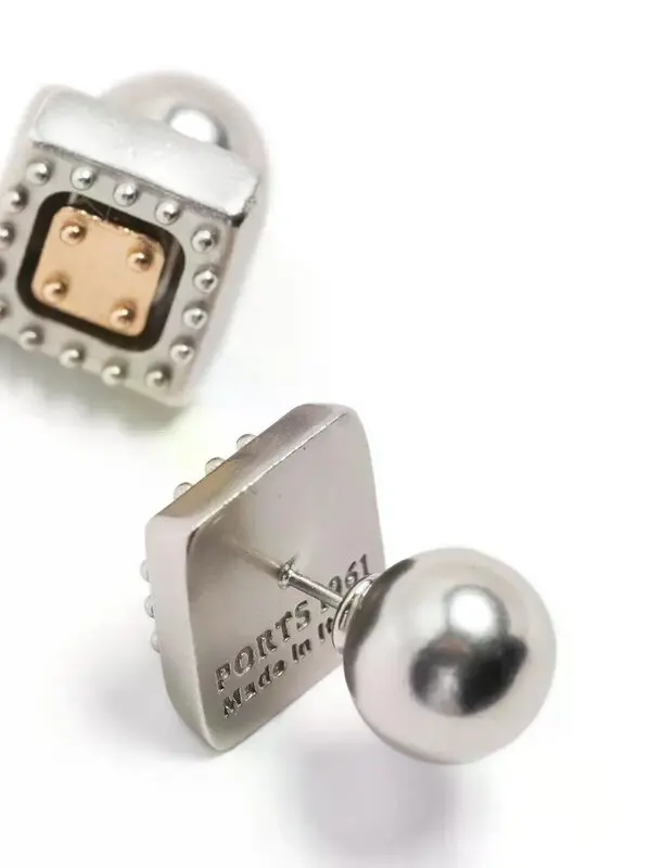 Ports 1961 Two-tone Square Earrings