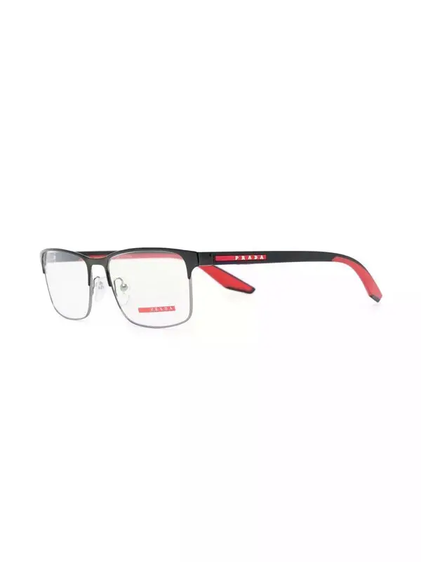 Prada Logo-plaque Square-frame Glasses