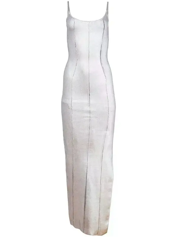FLEUR DU MAL Flash Ribbed Dress - Grey