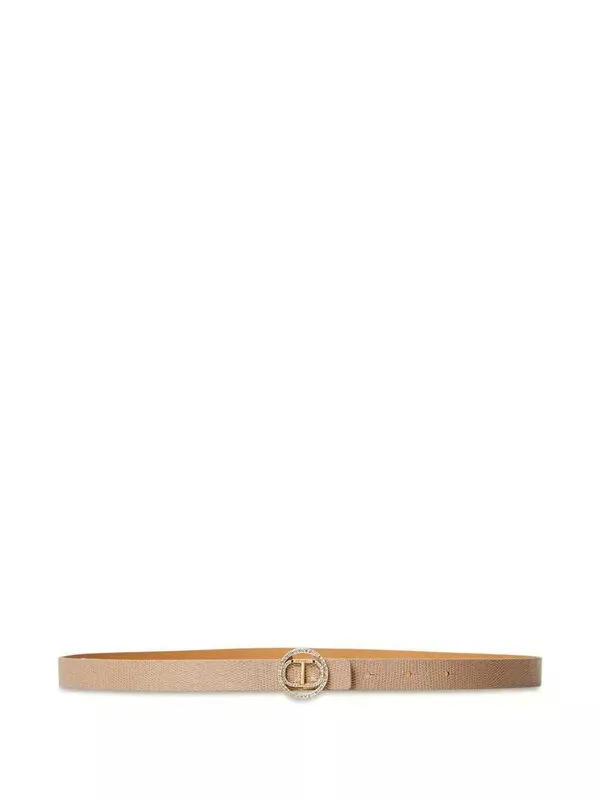 TWINSET Lizard Skin-effect Leather Belt - Neutrals