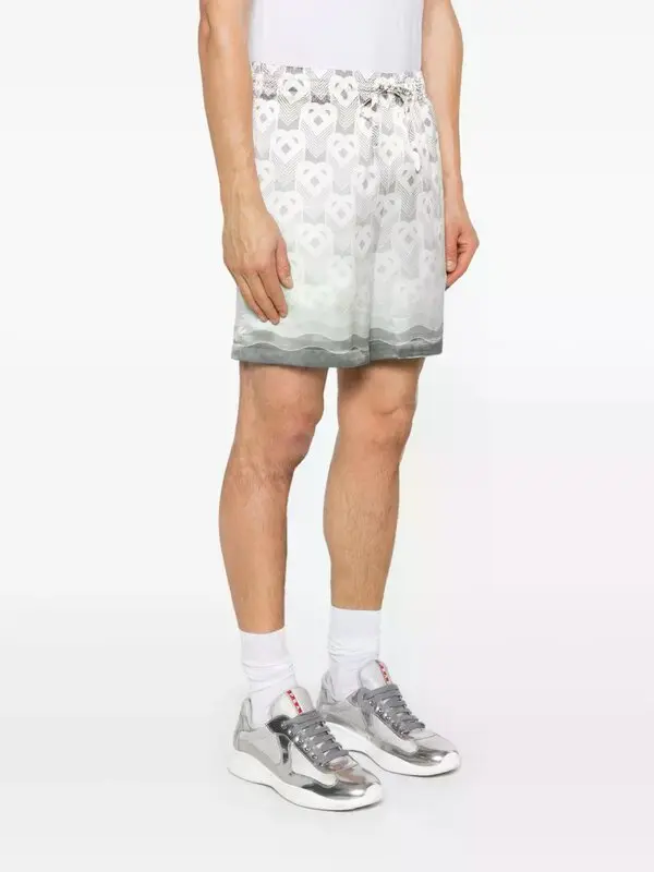 Casablanca Heart-monogram Silk Shorts
