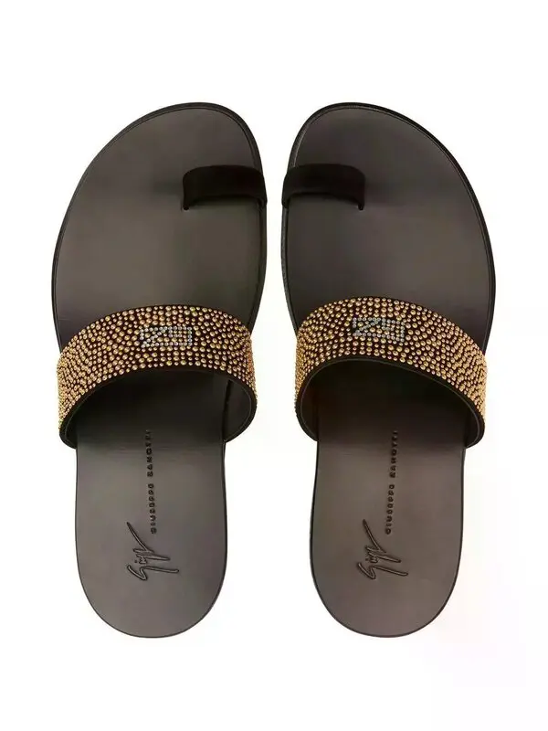 GIUSEPPE ZANOTTI Emerick Studded Toe-loop Sandals