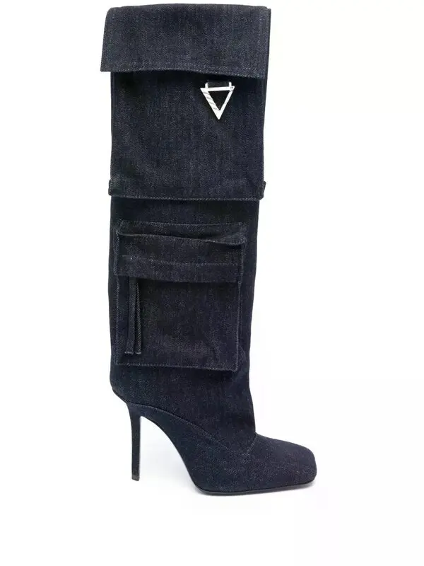 Attico Sienna 105mm Boots - Blue