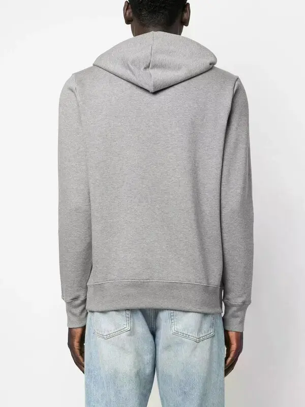 Paul Smith Logo-patch Long-sleeve Hoodie - Grey