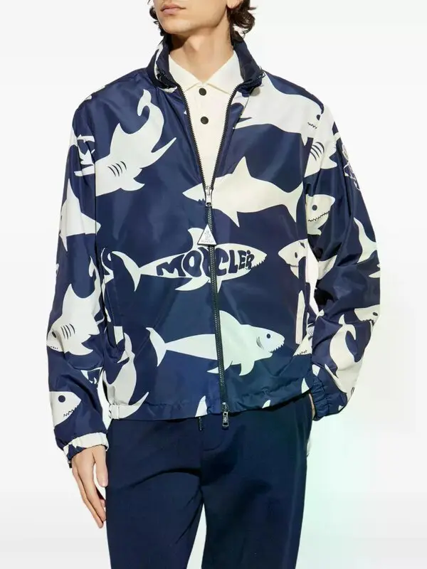 Moncler Shark-print Bomber Jacket