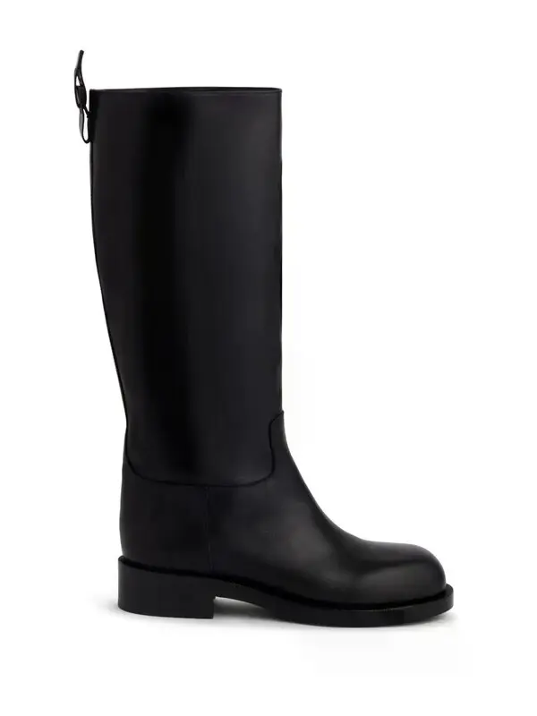 Rabanne Calf Leather Knee-high Boots - Black