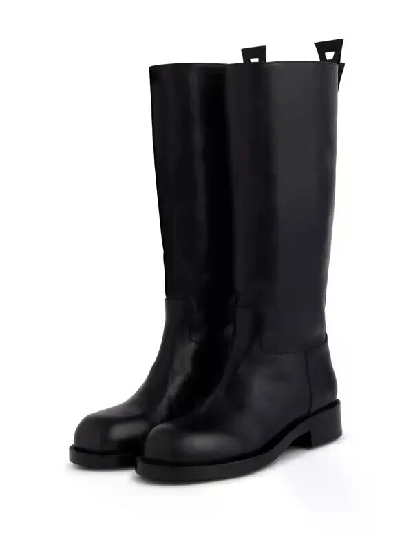 Rabanne Calf Leather Knee-high Boots - Black