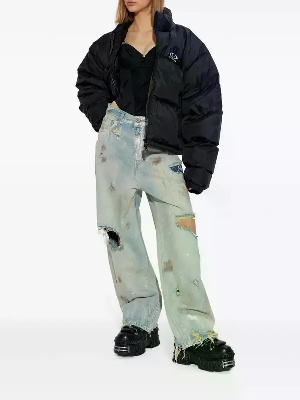 Vetements Logo-embroidered Puffer Jacket